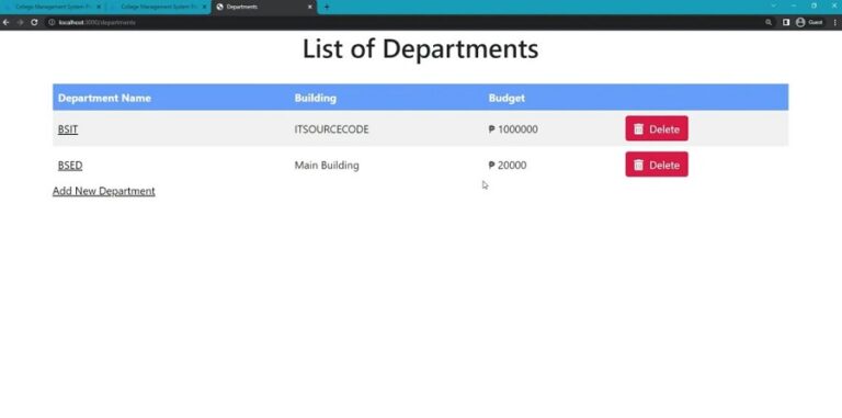 Free Download College Management System Source Code in React JS - otw.cam