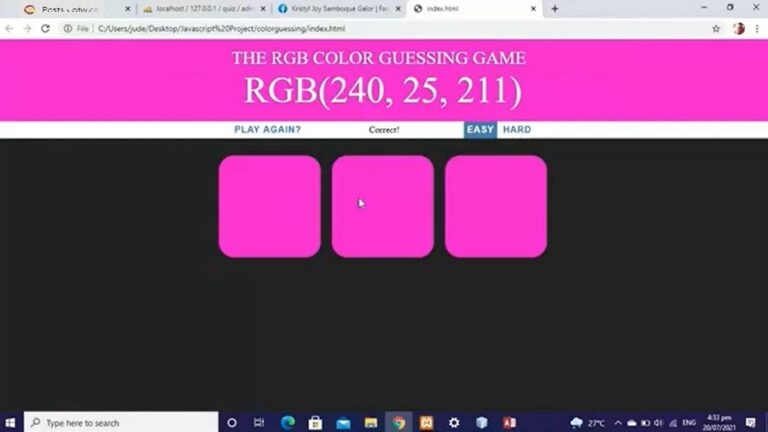 Download Guess the Color Game Source Code in JavaScript - otw.cam