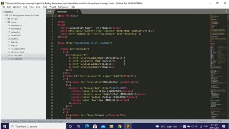 Download Car Racing Game Source Code in Javascript - otw.cam