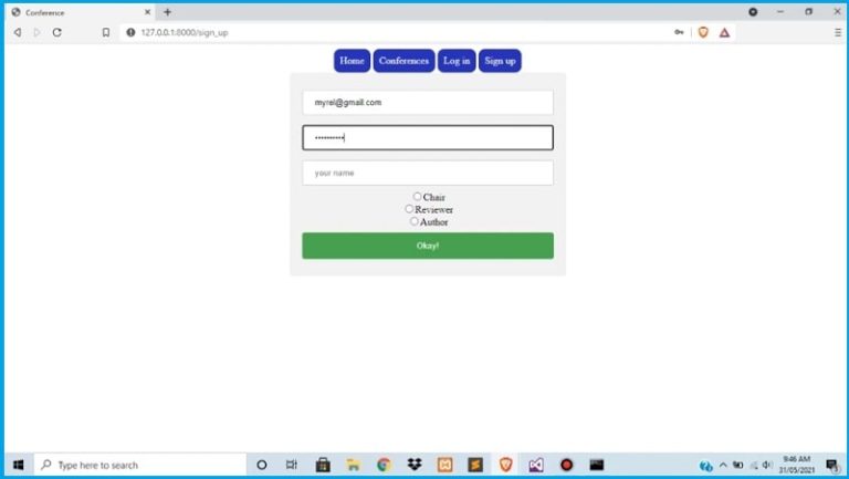 Conference Management System Project in Django - otw.cam