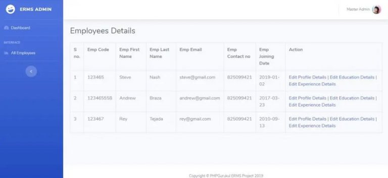Employee Management System Source Code in PHP - otw.cam