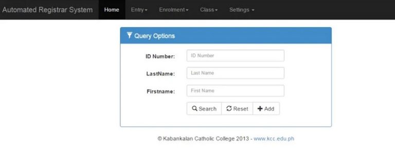 Online Student Enrollment System Source Code in PHP - otw.cam